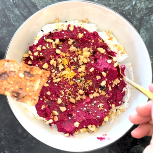 Beet Caviar on Labneh | The Gorgeous Spice Co.